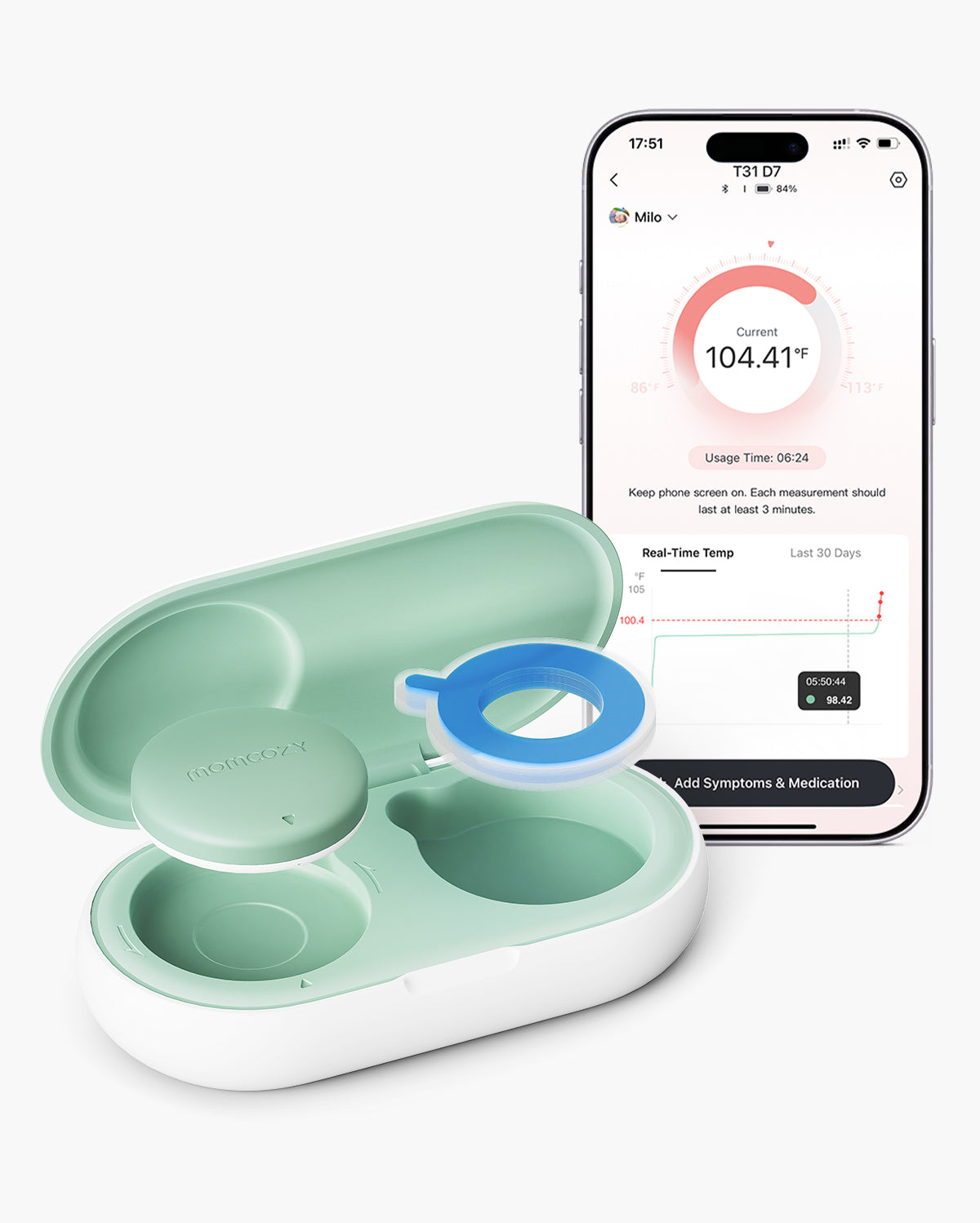 Momcozy Smart Baby Thermometer – Medical-Grade Accuracy & Real-Time Ap