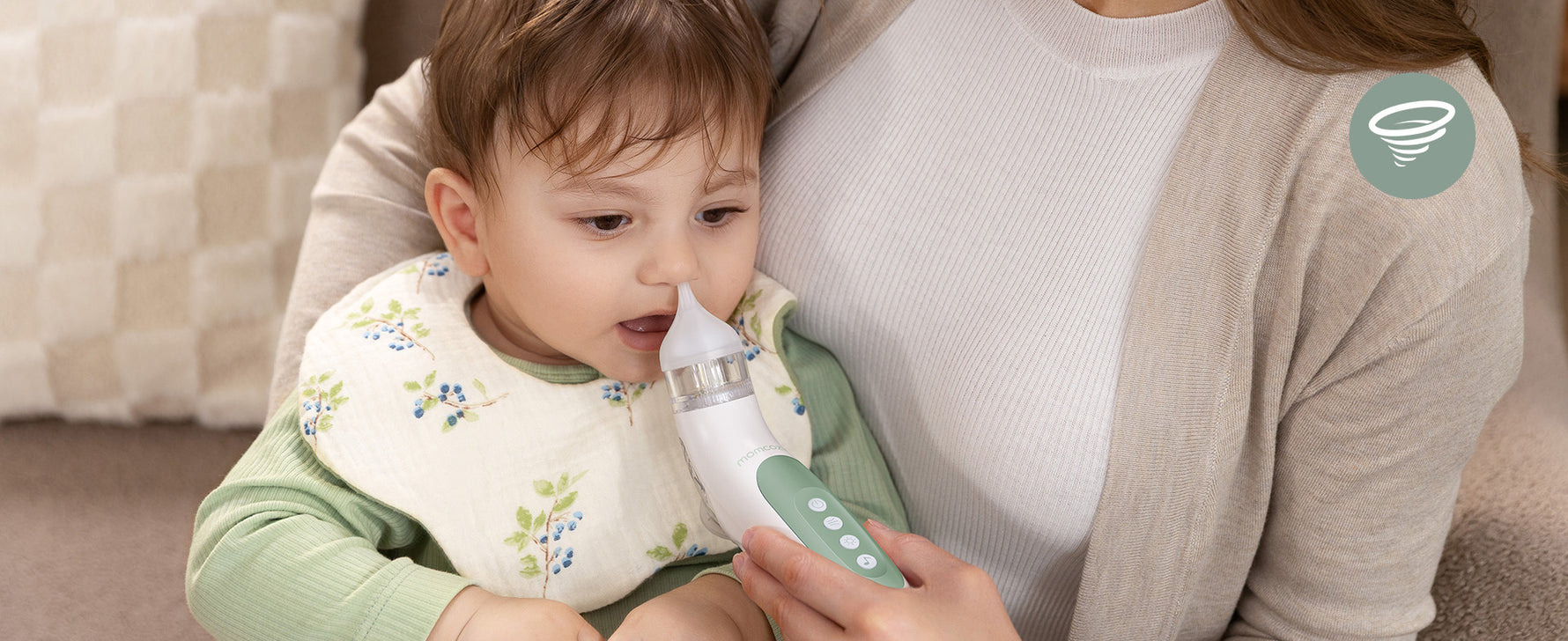 Momcozy 2-in-1 Spray & Suction Electric Baby Nasal Aspirator